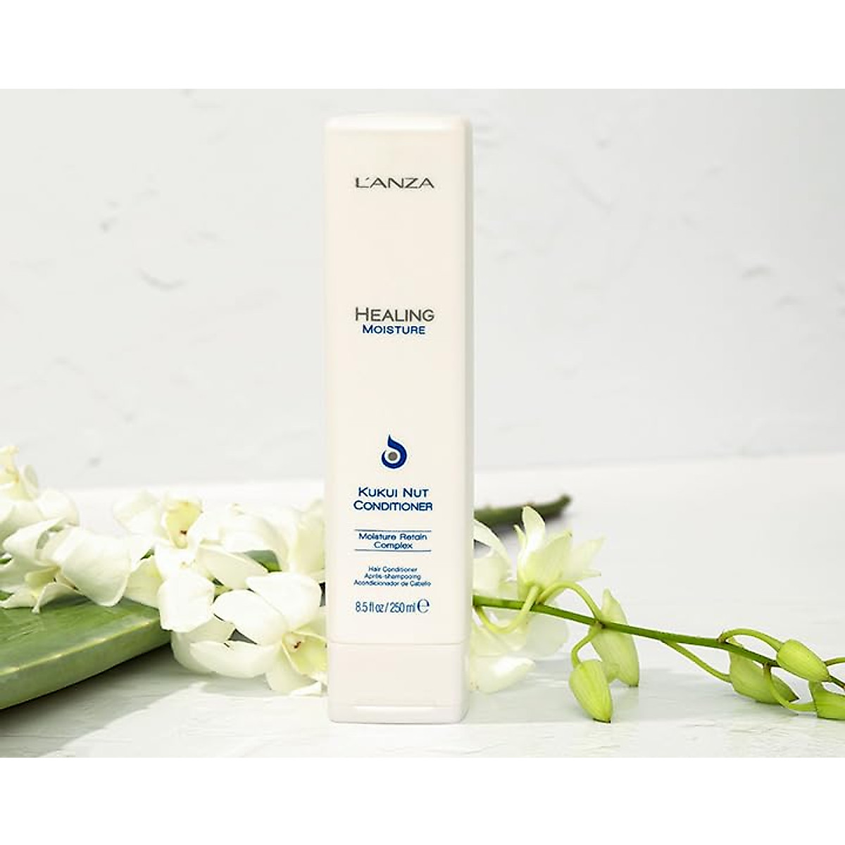 L'ANZA Healing Moisture Kukui Nut Conditioner, Renews Strength, Replenishes Moisture, for a Perfect Silky Look,Suitable for All Hair Types (8.5 Fl Oz)