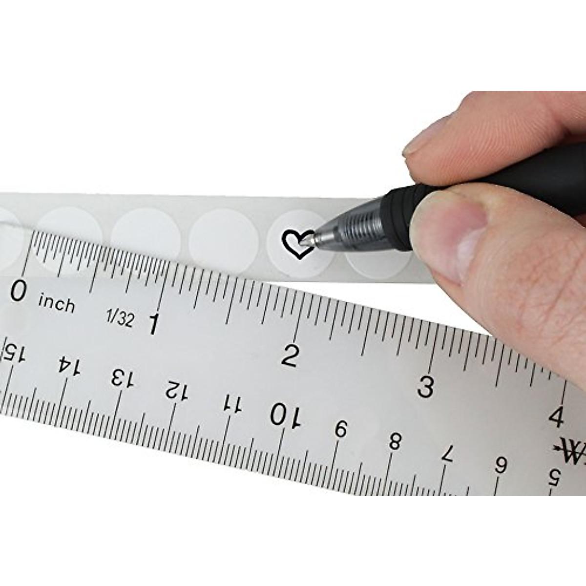 ChromaLabel 0.50 Inch Round Label Removable Color Code Dot Stickers, 1000 Labels per Roll, White