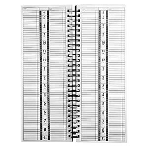 Juvale 200 Page Salon Appointment Book for Hair Stylist, Undated, Daily Planner, Hourly Spiral Book, Marble Design, 2 Columns (14 x 5 In)