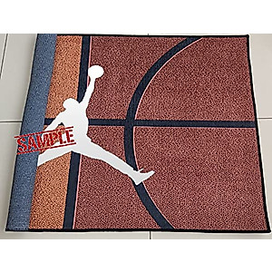 Sports Rug, Basketball Rug, Chenille Rugs for Living Room, Bedroom Rug, Home Decor Rug, Modern Carpets, Kids Room Decor, Birthday Gifts, ms0266.2 (39”x59”)=100x150cm