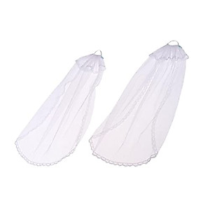 Esquirla White Doll Wedding Veil for Wedding Dress Clothes for 12 Inches