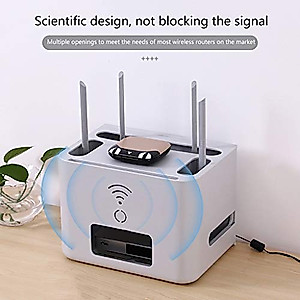 Floating Shelves Surge Protector for Switchboard Cover and Wire Management Container Router and Cable Management Box Wall-Mounted for Desktop Floor with Router Frame