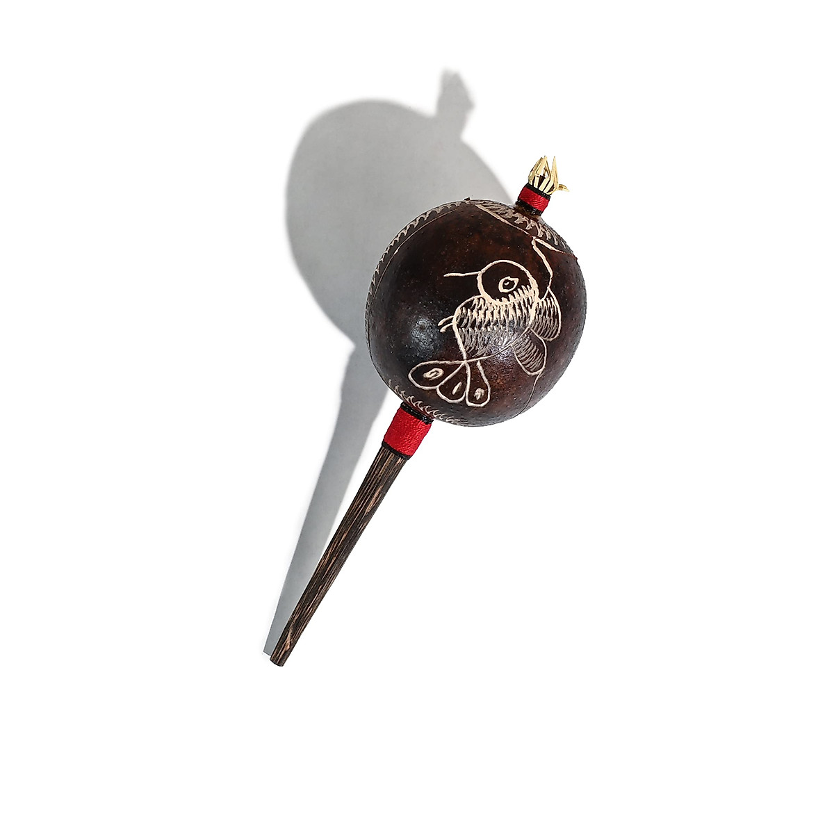 Peruvian Amazon Gourd Rattle - Hummingbird/Condor - Large Size - Sold Individually