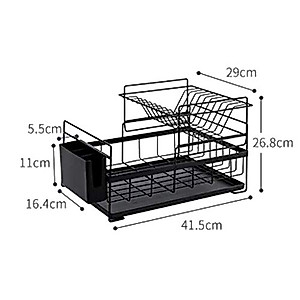STRAW Kitchen Puts the Dish Rack Drain Rack, the Household Double Dish Rack Storage Box Dries the Bowl Storage Basket