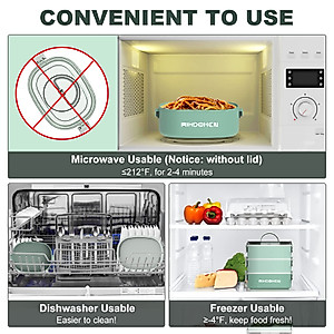 RIKDOKEN 1X Bento Box Lunch Box, 1X Electric Lunch Box Food Warmer