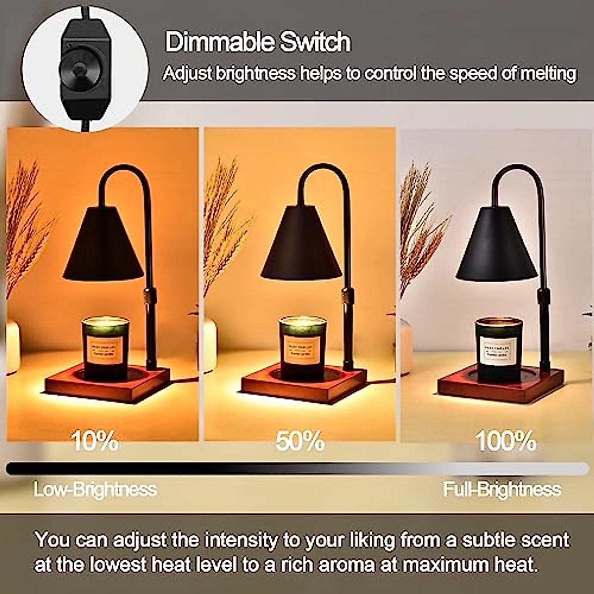 Candle Warmer Lamp with 50W Candle Warmer Bulbs, Compatible with Large & Small Jar Candles, Aromatic Candle Holders for Home Decoration,Unique House Warming Gifts…