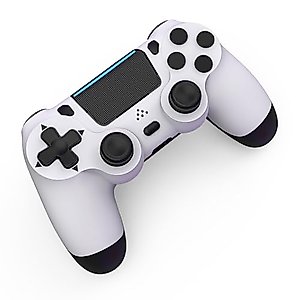 MOVONE Wireless Controller Dual Vibration Game Joystick Controller for Ps4 Controller/Slim/Pro,Compatible with PS4 Console（White ）