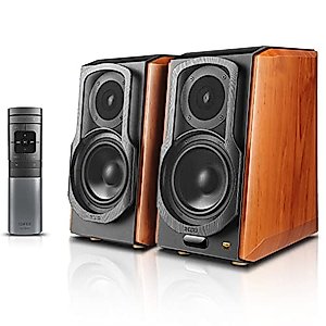 Edifier S1000W Wi-Fi Audiophile Active Bookshelf 2.0 Speakers, 120W RMS Wireless HiFi Bluetooth Sound System Works with Alexa, Optical/RCA x 2 Coaxial, Supports AirPlay 2, Spotify Tidal Connect WiFi