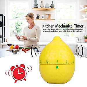 Jadeshay Kitchen Timer, Lemon Shape Mechanical Timer Manual Counters Kitchen Timers for Cooking Timing Tool