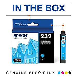 Epson T232 Cyan Ink Cartridge, Standard Capacity