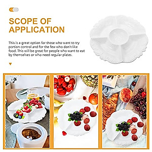 Cabilock Veggie Tray Ceramic Divided Serving Divided Serving Tray Serving platters Salad Plate Dishes Porcelain Fruit Appetizer Plates Ceramic