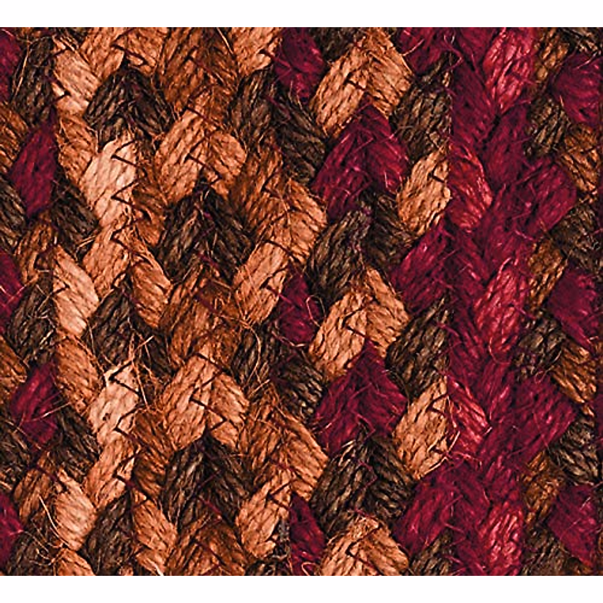 IHF Home Decor | Cinnamon Premium Braided Collection | Primitive, Rustic, Farmhouse| Jute/Cotton | 30 Days Risk Free | Accent Rug/Door Mat | Wine, Natural and Shade of Browns | 36"x60" Rectangle