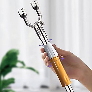 Reach Pole with Hook, 64" Extended Steel Clothes Garmant Hook Long Pole for High Reach without Step Ladder