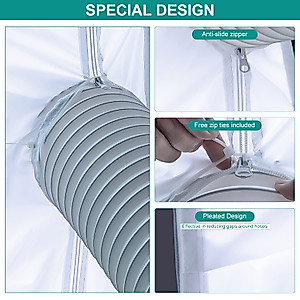 Brosyda Portable AC Window Kit, Air Conditioner Window Vent Kit, 9.8"(W) x 40"~63"(L) Adjustable,Waterproof No Drilling, Easy to Install Window Seal for Portable AC Unit