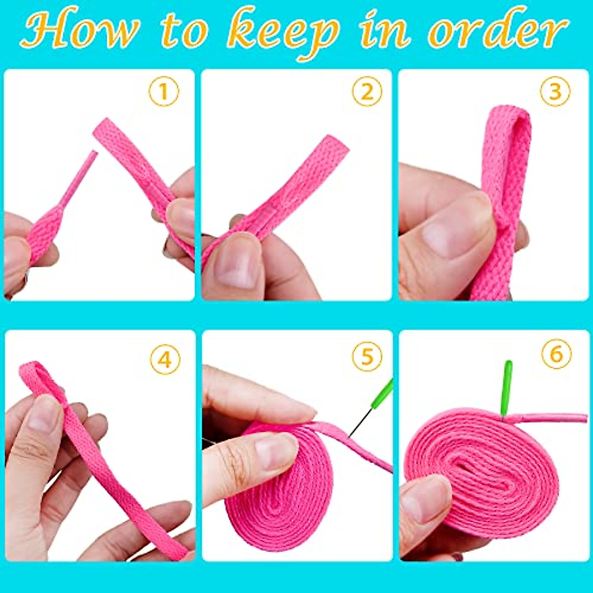 FEQO 30 Pairs Colored Shoe Laces 47 Inch Shoestrings Flat Shoelaces Colorful Shoe Laces for Sneakers Boots Skate Shoes Sport Shoes