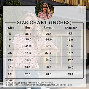 Anyally Women's Summer Spring Dressy Casual Chiffon Blouses Short Sleeve Tunic Tops for Leggings T-Shirts, XL Khaki