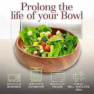 Woodard & Charles Acacia Wood Snack Serving Bowl, Set of 4, 6" x 2" (Set of 6)