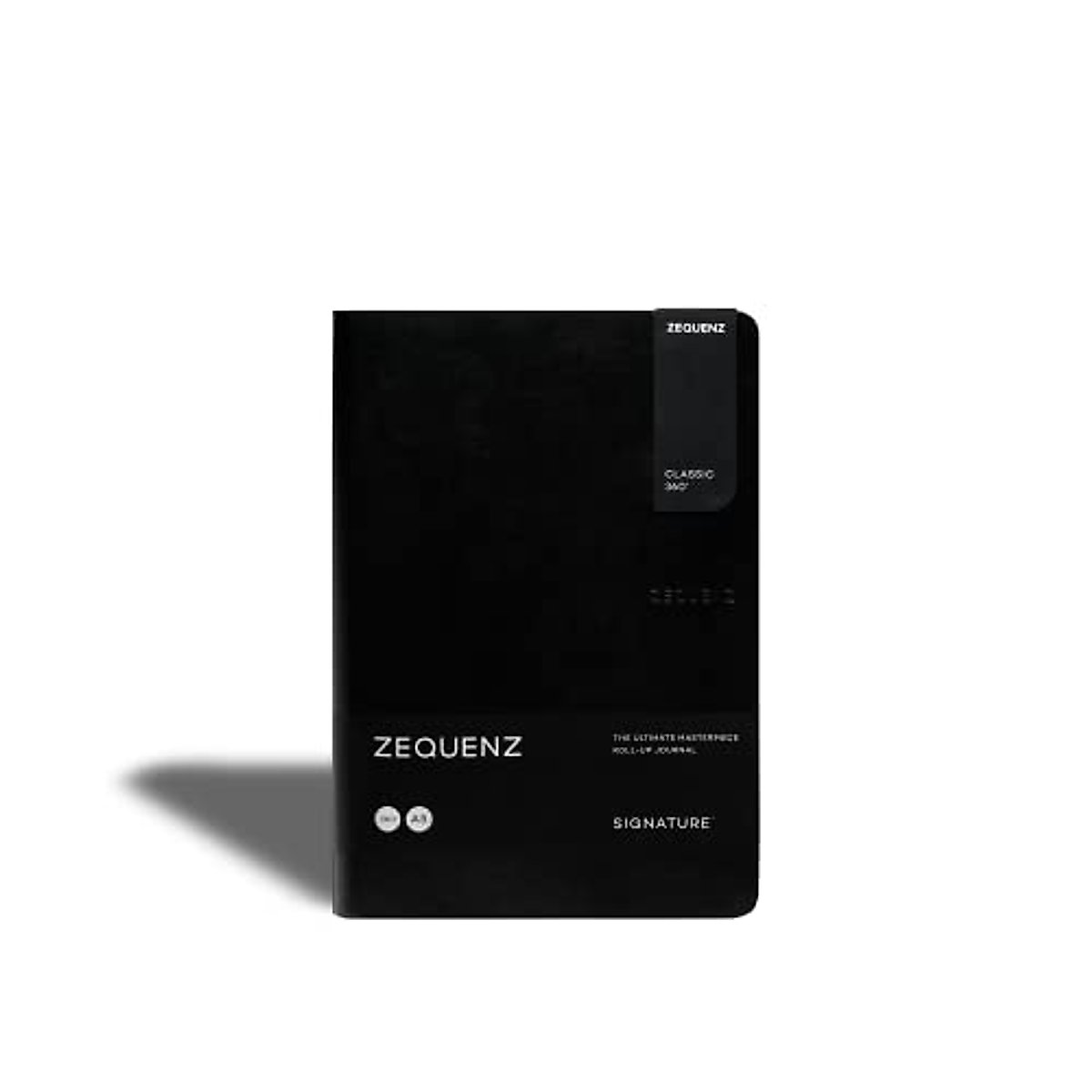 Zequenz Classic 360 Soft cover Notebook, Soft Bound Journal, Large, Black, 5.75" x 8.25", 200 sheets / 400 pages, Squared, Graph, Grid Pattern Premium Paper