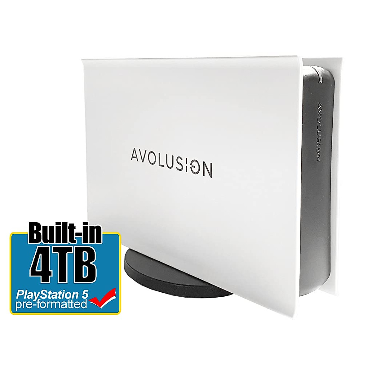 Avolusion PRO-5X Series 4TB USB 3.0 External Gaming Hard Drive for PS5 Game Console (White) - 2 Year Warranty (Renewed)