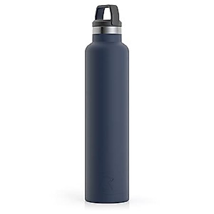 RTIC 26 oz Vacuum Insulated Water Bottle, Stainless Steel Metal, Double Wall, BPA Free, for Hot and Cold Drinks, Navy