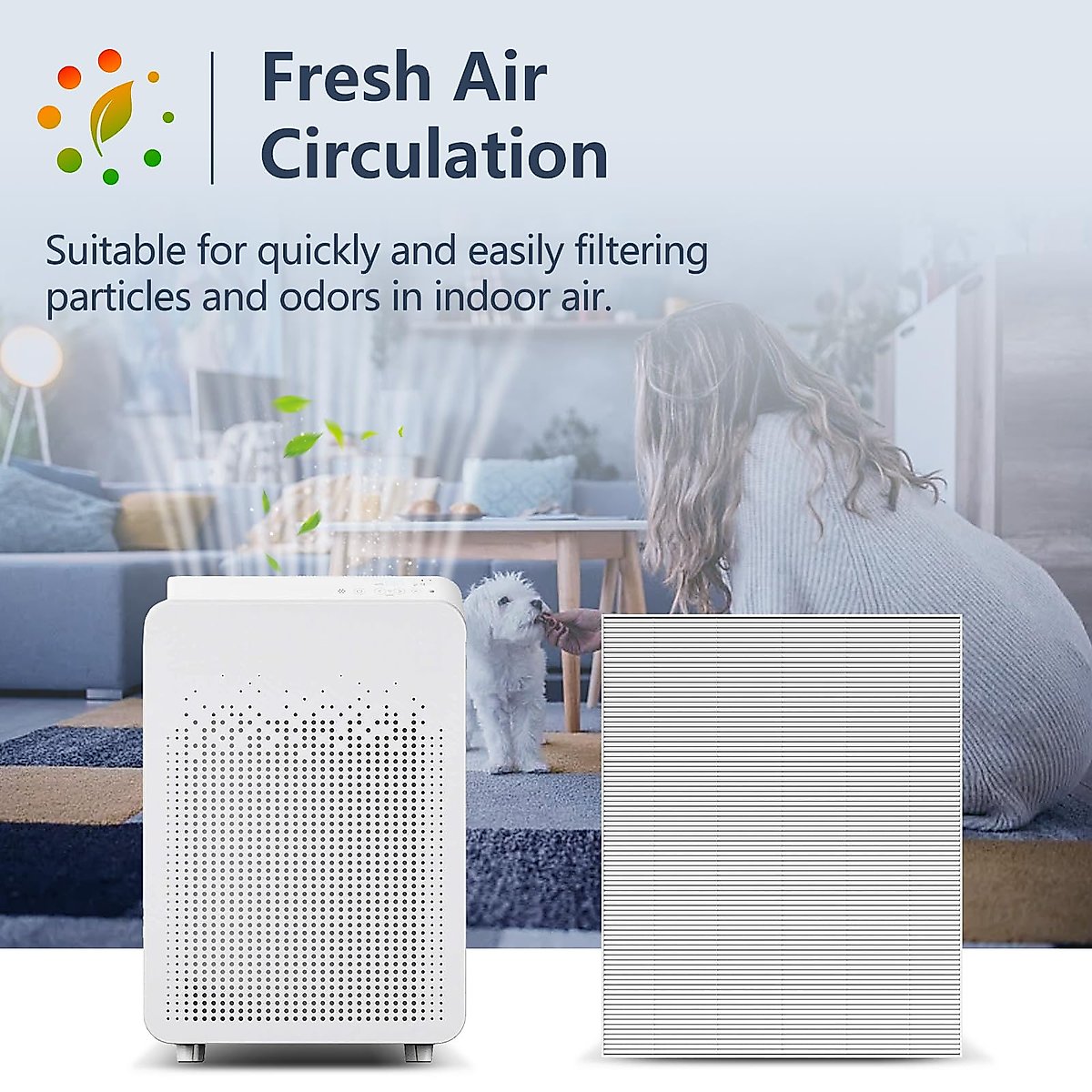 4 Pack C545 HEPA Replacement Filter S for Winix C545 Air Purifier, Replace Replacement for Winix S Filter Part 1712-0096-00 and 2522-0058-00