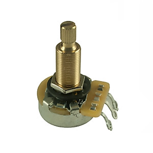 Pot - CTS 250K Audio Long ¾ in Bushing Length split knurled shaft R-VC250KA-SP-L