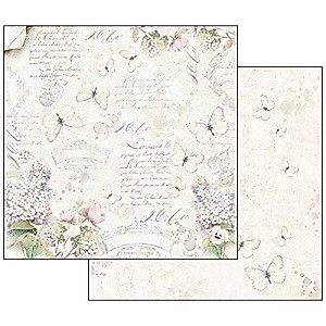 Stamperia International KFT Pack 10 sheets double face - Lilac, Multicoloured, 30.5 x 30.5 (12" x 12")