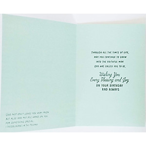 Greeting Card A Birthday Prayer For A Special Son - Religious Christian Happy Birthday Through All The Time of Life May You Continue To Grow Into The Faithful Man God Has Called You To Be
