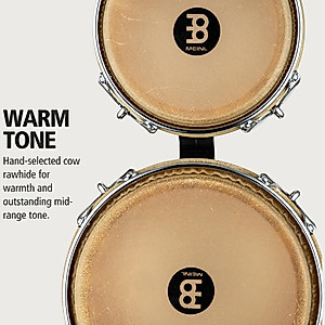 Meinl Percussion WB500AMB Free Ride Series Woodcraft Bongos, Antique Mahogany Burst