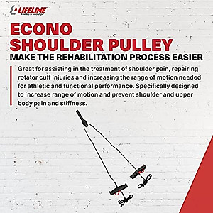 Lifeline Econo Shoulder Pulley, Physical Therapy FSA Pulley System, Over The Door Exercise Pulley for Shoulder Rehab, Home Workout Physical Therapy Equipment