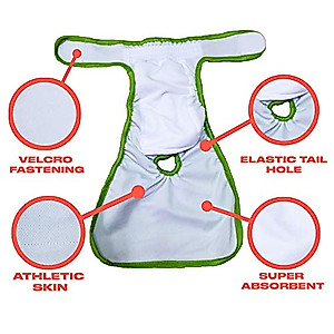 PETTING IS CARING Dog Diapers Washable & Reusable Female and Male Dog Diapers Materials Durable Machine Washable Solution for Pet Incontinence and Long Travels - 3 Pack Set