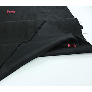 Mybecca Microsuede Black Suede Fabric Upholstery Drapery Furniture Cover & General Use Fabric 58/60" Width Fabric Sold Per Yard (Cut Separately by 1 Yard via Prime)
