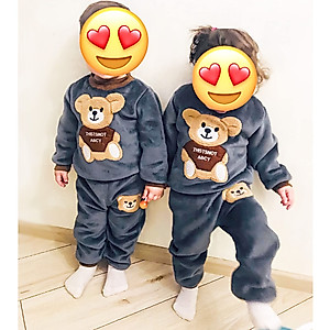 keaiyouhuo 3PCS Winter Toddler baby boy girl clothes 6-24 Months Baby Sweaters Coat + Pants + Hooded Vest Outfit Set