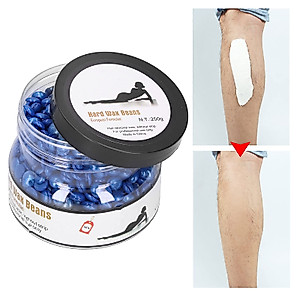 Hard Wax Bean, Depilatory Wax Bead 8.8oz Pearly Lustre Compact Professional Portable for Home for Face Underarm for Legs Bikini Area(Pearly Chamomile)