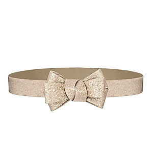 YooAi Womens Belts for Dress Skinny Thin Bow Decor Elastic Belt for Women Wasit Gold M 74