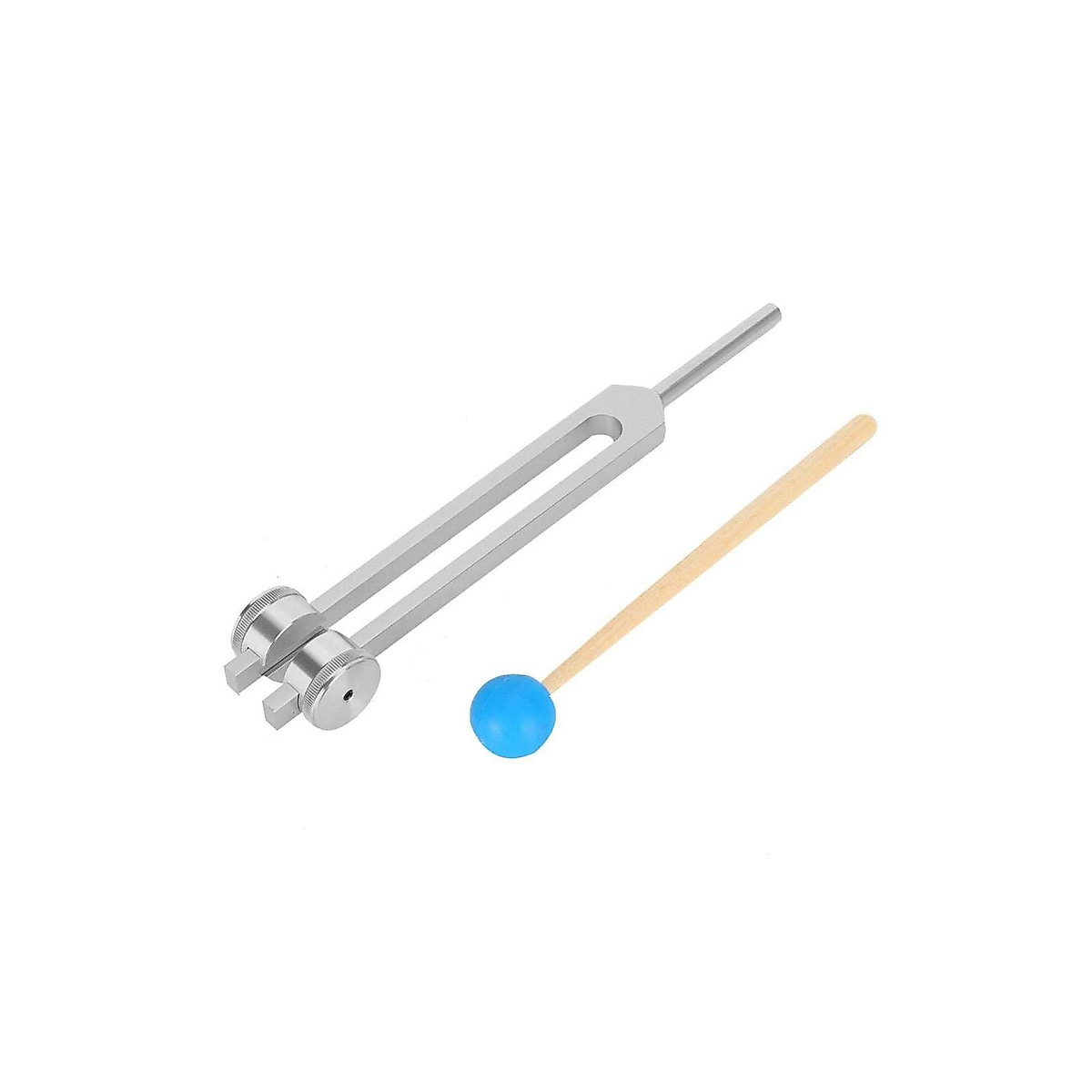 Tuning Fork,Aluminum Alloy 111HZ Frequency Tuning Fork, Yoga Tuning Devices, Yoga Meditation Tuning Energy Fork with Hammer (Silver)