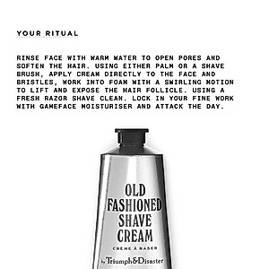 Triumph & Disaster | Old Fashioned Shave Cream Tube | Shaving Lotion for Sensitive Skin - Alcohol Free, 3.04 fl oz (90+ shaves)