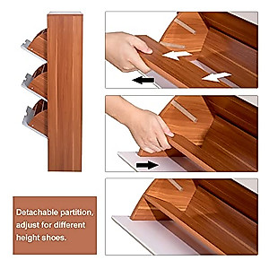 AWQM Shoe Cabinet, Modern Shoe Storage Organizer with 3 Flip Drawers, Wooden Freestanding Shoe Rack for Entryway, Hallway, Living Room, White