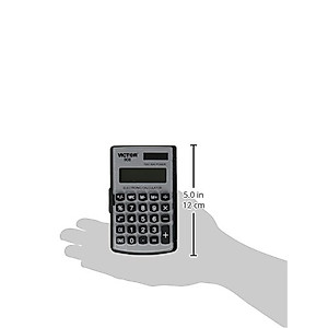Victor 908 Standard Function Calculator, Black, 2.9" x 4.4" x 0.4"