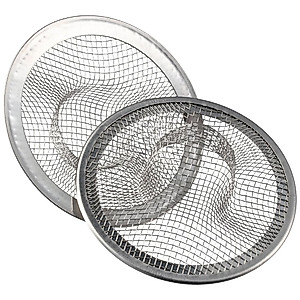 iuniq 2 pcs Heavy Duty Stainless Steel Slop Basket Filter Trap, 2.75" Top Mesh Sink Strainer, Perfect for Bathroom Bathtub Drain