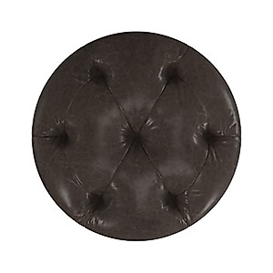 Hillsdale Krauss Backless Swivel Counter Height Stool Counter Stool, Dark Brown