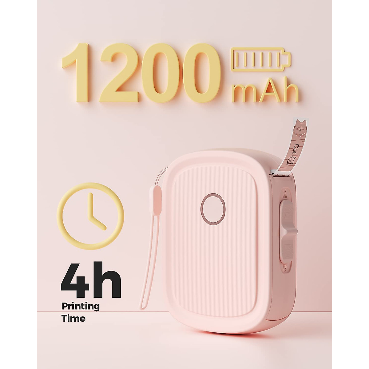 paperang Label Makers Machine, 0.6 Inch Rechargeable Mini Labeler,Portable Bluetooth Wireless Label Printer Handheld, Multiple Templates Inkless for Phone Pad Office Home Organization Small Print