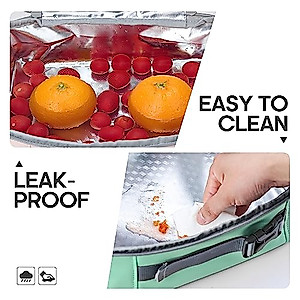 Yitote Lunch Box Kids With 2 Ice Packs Cute Lunch Box for Women Lunch Box for Girls and Boys Insulated Lunch Box for Adult to Work Or Take to Picnic Office Camping-Light Green