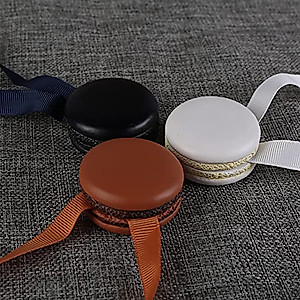 Labupa 2 Pack Macaron Magnetic Curtain Tiebacks, Delicate Pastry Shape Drape Tie Backs Interesting Decorative Curtain Holdbacks for Home Office Cafe and Hotel Window Draperies (Brown)