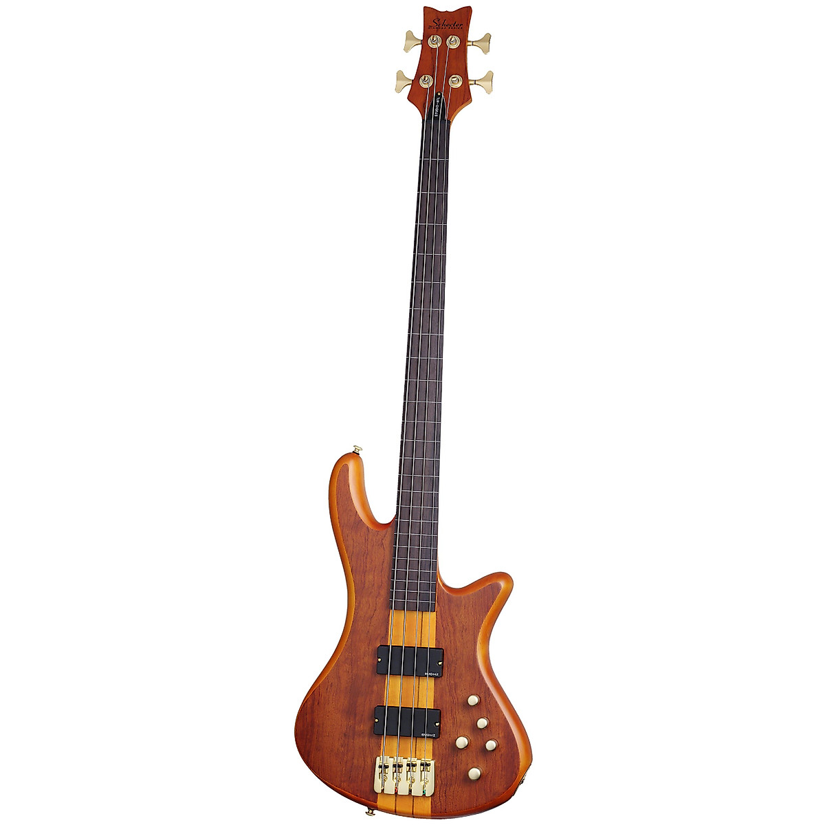 Schecter Stiletto Studio-4 Fretless Electric Bass Honey Satin (HSN)Left Handed