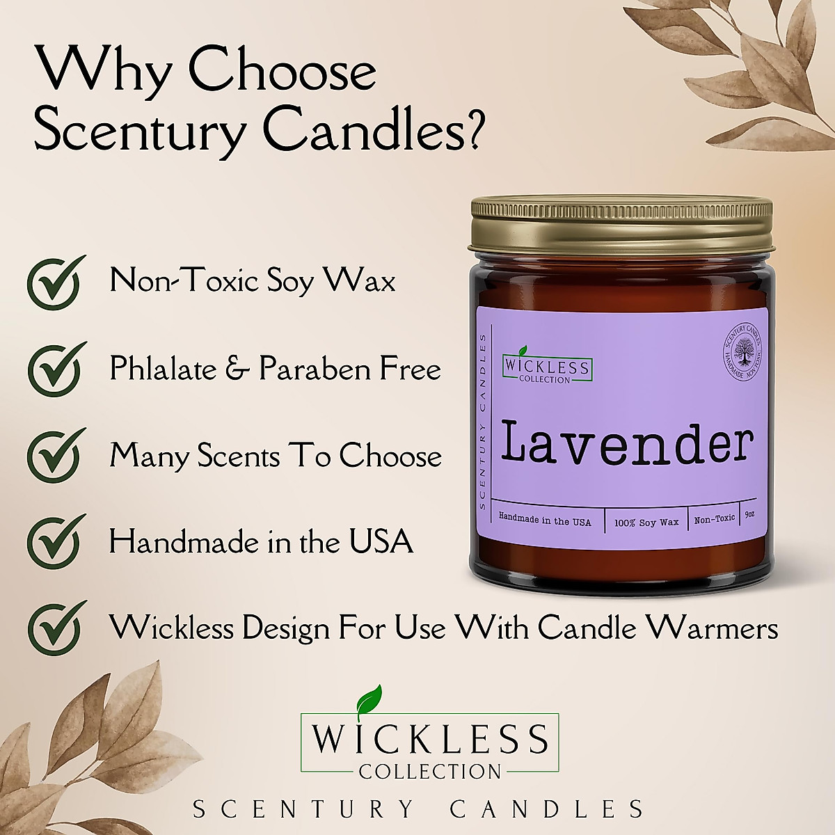 Wickless Candles For Candle Warmer Lamp, Many Scents To Choose, 100% Non-Toxic Soy Wax, Scented Candle Melts For Warming Plate, Handmade In The USA (Citrus Sunshine)