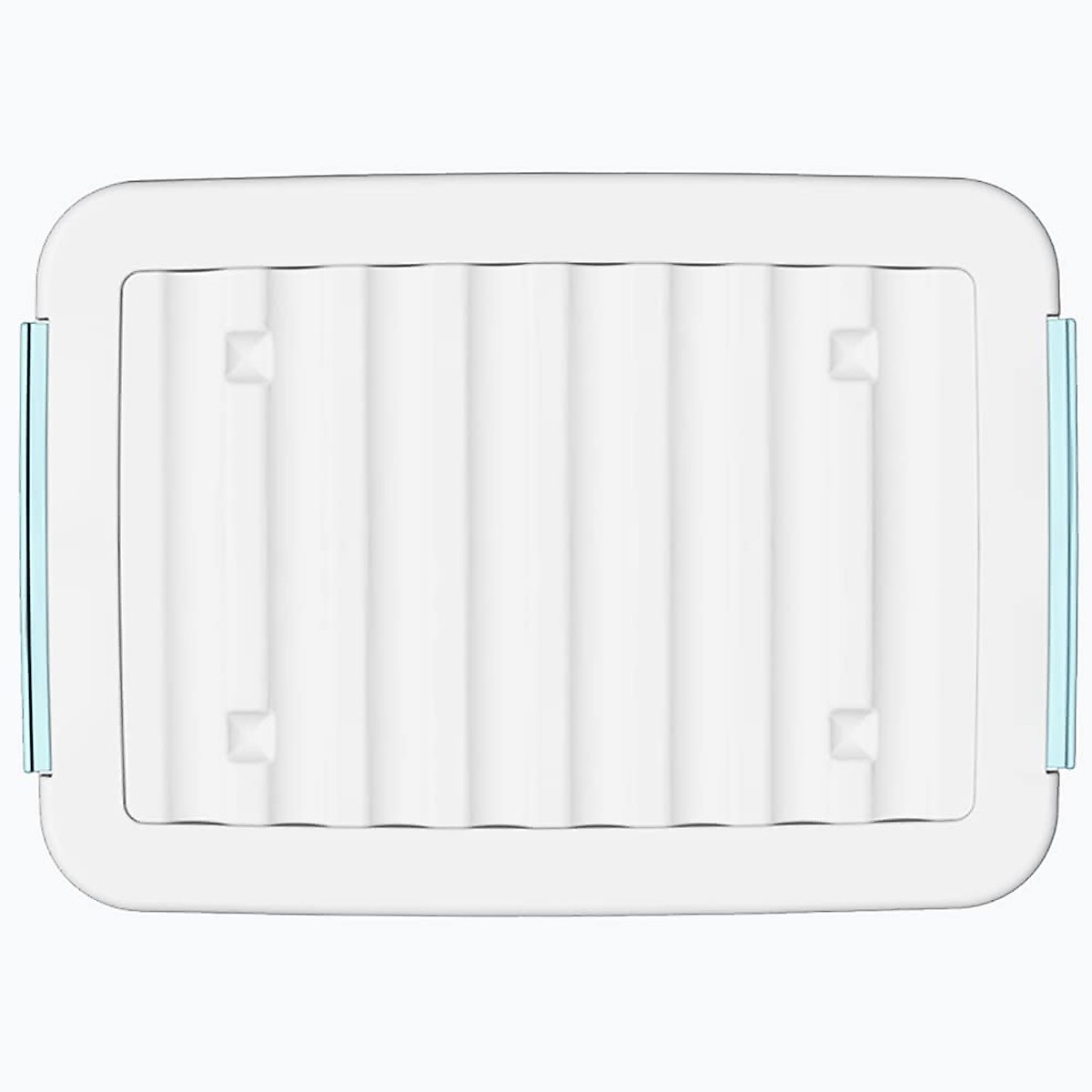 Cetomo 80L*3 Plastic Storage Box,Blue, Tote box, Organizing Container with Durable Lid and Secure Latching Buckles, Stackable and Nestable, 3Pack, with Buckle