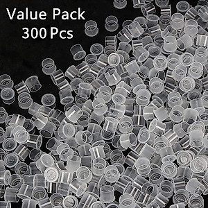 300pcs Ink Caps with Base Tattoo Ink Cups White