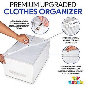 Clothes Organizer for Folded Clothes - Extra Large 9 Grids, Premium Upgraded Wardrobe Clothes Organizer with Handles, Pants organizer for closet. Foldable Jeans Organizer for Closet, tshirt organizer.