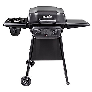 Char-Broil Classic 280 2-Burner Liquid Propane Gas Grill with Side Burner & Flame King YSN230b 20 Pound Steel Propane Tank Cylinder with OPD Valve and Built-in Gauge, 20 lb Vertical